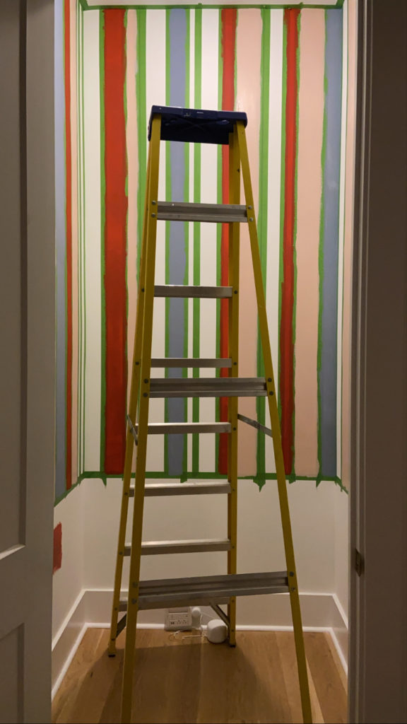 DIY Vertical Wall Stripes