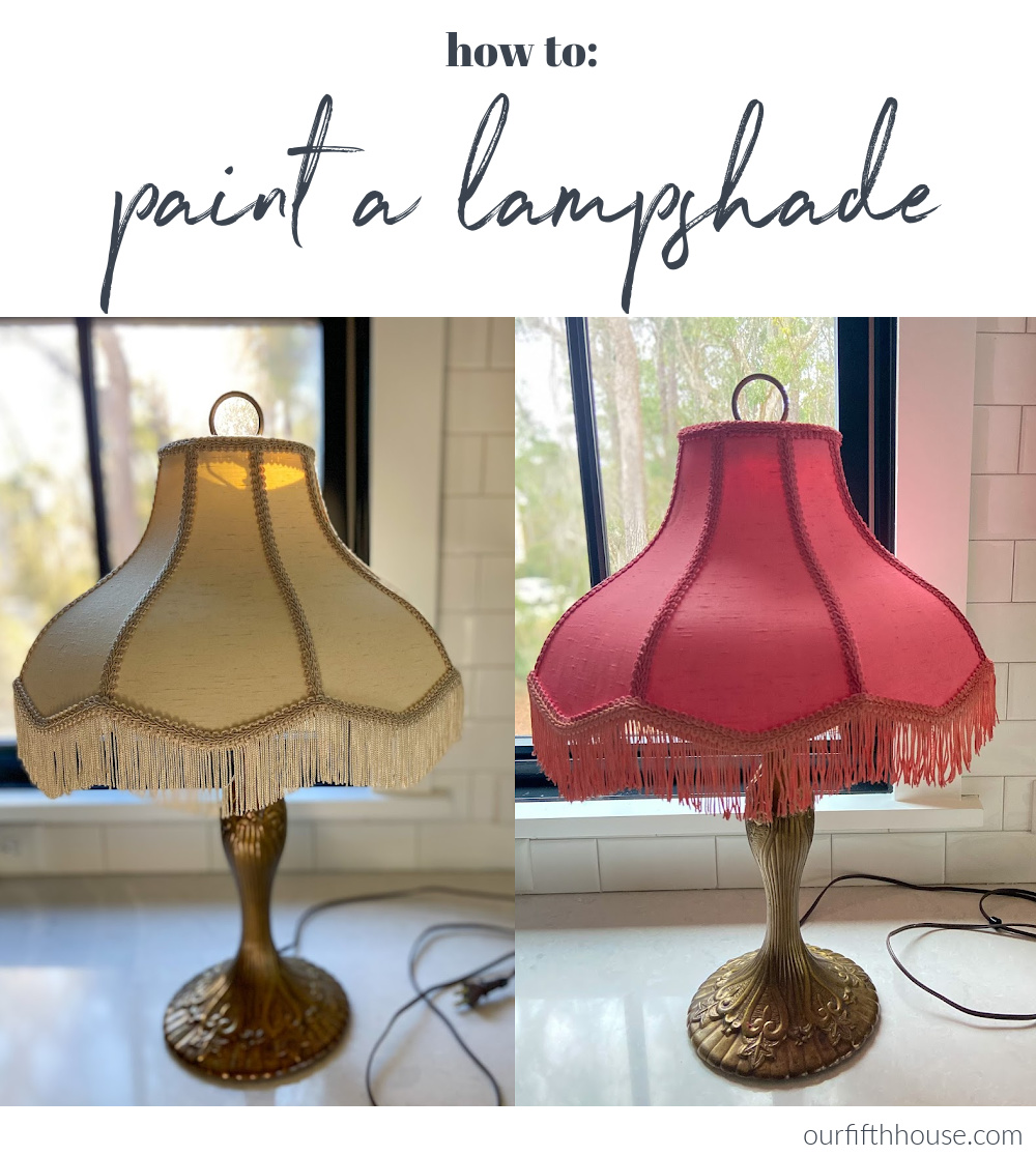 How to Paint a Lampshade - Our Fifth House