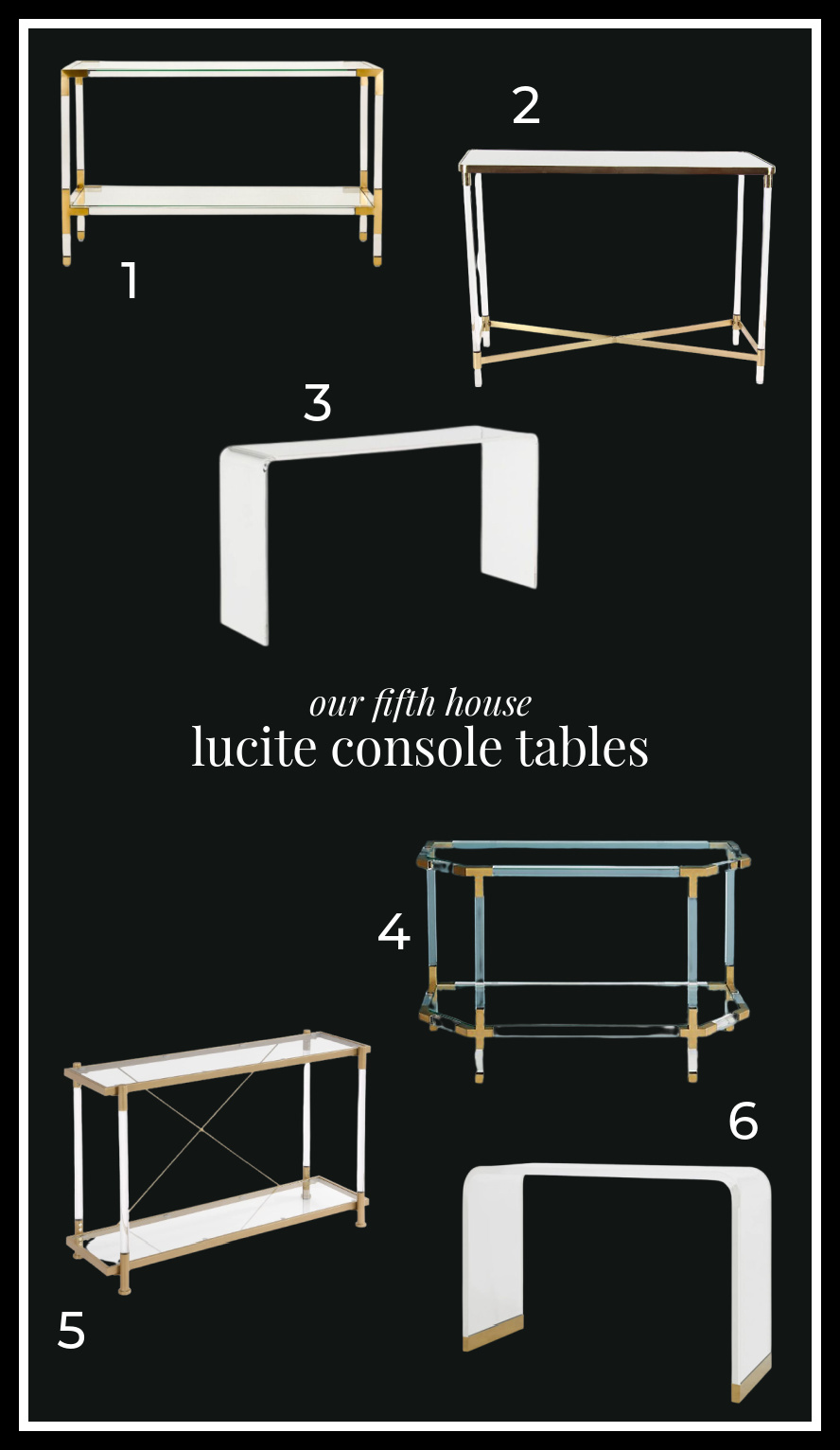 The Look for Less: Lucite & Glass Tables