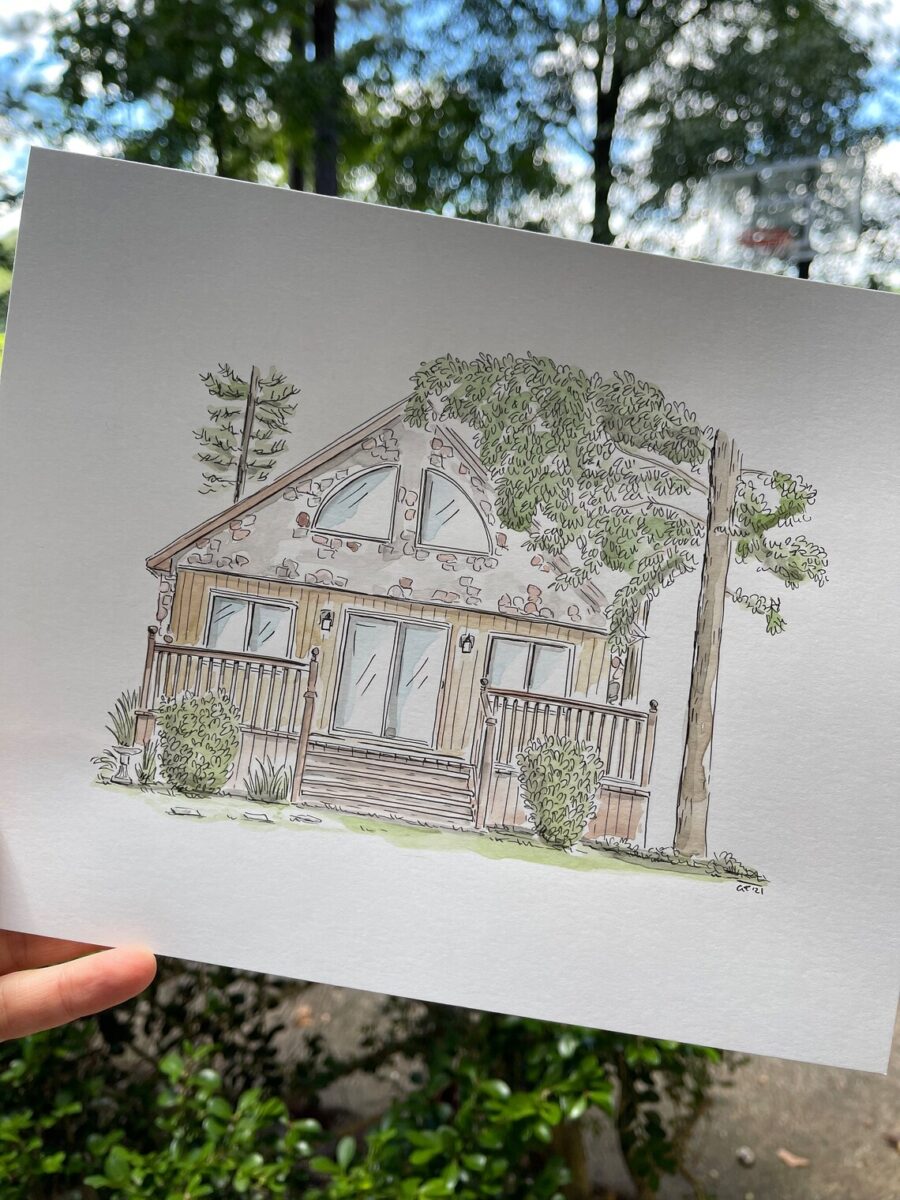 5. Jordan Tillman – This artist offers handpainted watercolor house ...